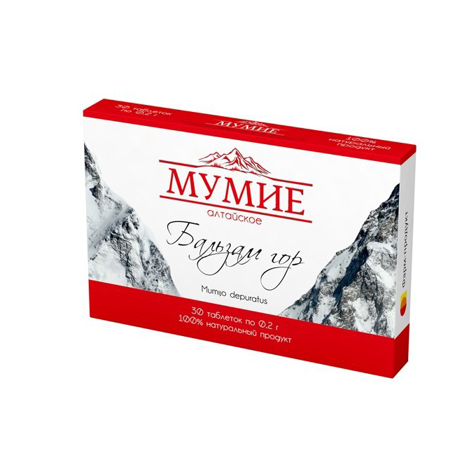 Мумиё, Бальзам Гор, таблетки, 30*0,2гр - Каталог - Медовый Мир